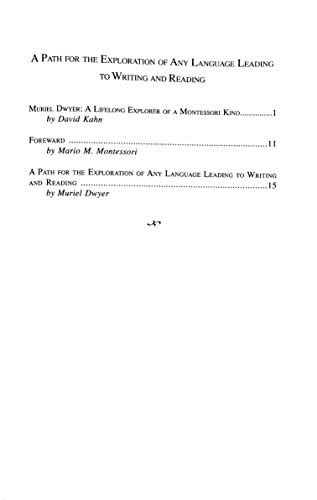 A Path For The Exploration Of Any Language Leading To Writing And