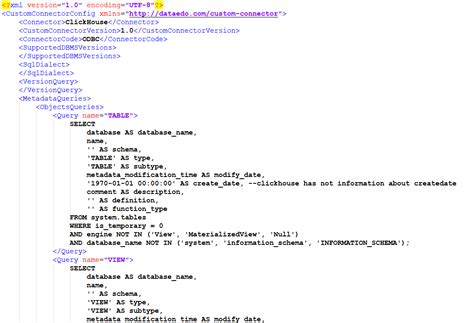 Custom Sql Connectors Dataedo Documentation