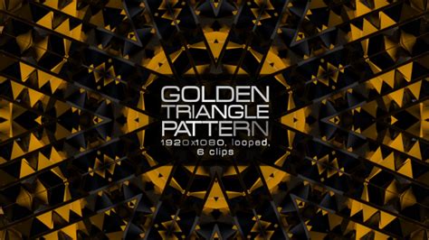Golden Triangle Pattern Vj Pack Motion Graphics Videohive