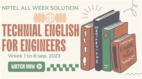 Nptel Technical English For Engineers Week 1 8 Assignment Solution