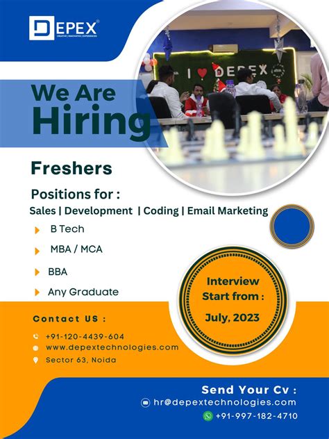 Depex Technologies On Linkedin Hiring Freshers Itjobs Careeropportunities Development Sales