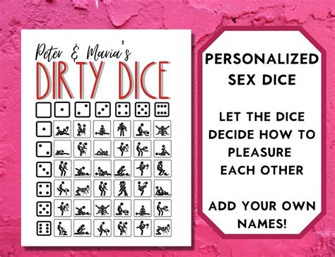 Editable Sex Position Sex Dice Personalized Dirty Dice Kinky Etsy