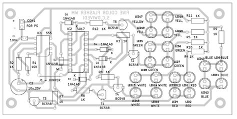 Multiple Led Flasher Circuit Using 555 Timer Electronics Projects