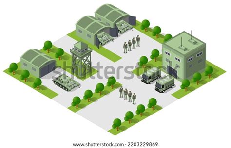 Module Object Element Building Design Army Stock Vector Royalty Free