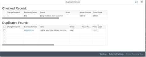 sap s4 hana mdg search and duplicate check for bp customer and vendor
