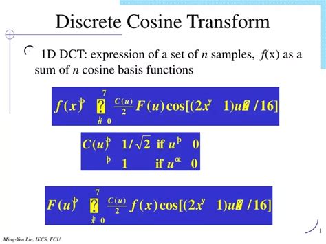 Ppt Discrete Cosine Transform Powerpoint Presentation Free Download Id9554570