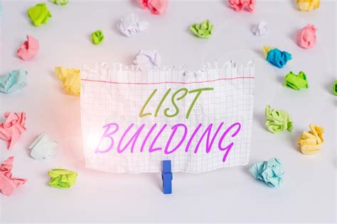 Handwriting Text Writing List Building Concept Meaning Database Of
