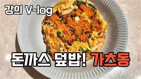 강의 브이로그 10 감칠맛 터지는 일본식 돈까스 덮밥 가츠동 레시피 공개 Youtube