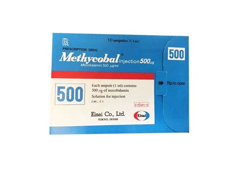 Methycobal Mecobalamin 500mcg Ml Eisai H 10o 1ml