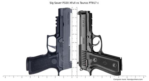 Sig Sauer P XFull Vs Taurus PT C Size Comparison Handgun Hero