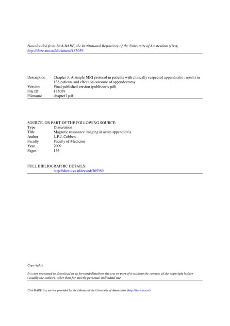 Pdf A Simple Mri Protocol In Patients With Clinically Suspected
