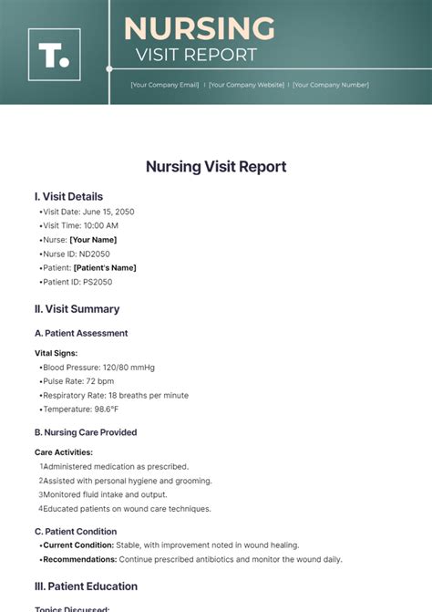 Free Nurse Report Templates To Edit Online And Print