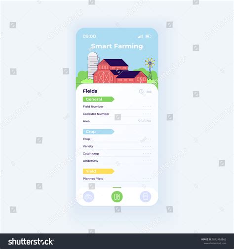 Smart Farming App Smartphone Interface Vector Stock Vector Royalty Free 1812488866 Shutterstock