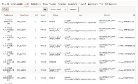 Implementing Enhanced Table Auditing In The Oracle Dev Gym
