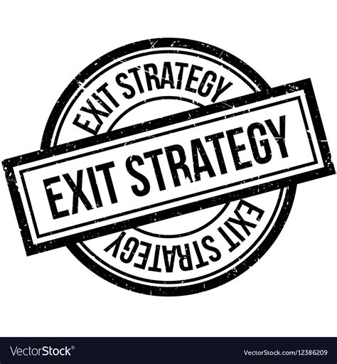 Exit Strategy Rubber Stamp Royalty Free Vector Image