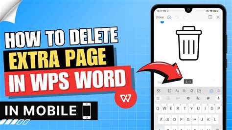 How To Delete Extra Page In Wps Word In Mobile Remove Blank Page Youtube