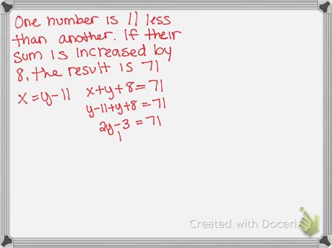 Solvedin The Following Exercises Solve Each Number Word Problem One
