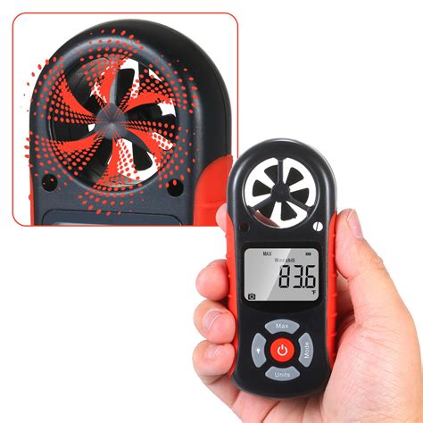 Digital Anemometer Wind Speed Wind Chill Temperatu Vicedeal