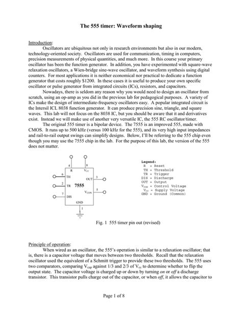Waveform Shaping The 555 Timer