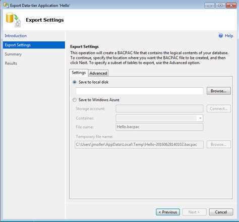 Export And Import The Database Objects Using Bacpac File Ramasankar