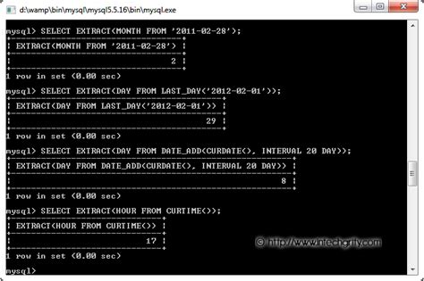 Mysql Date Time Arithmetic Difference With Various Inbuilt Functions