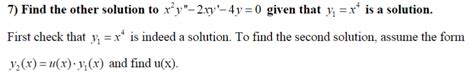 How Do I Solve This Diff Eq Problem Raskmath