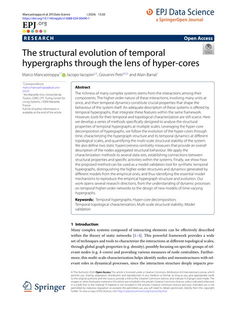 Pdf The Structural Evolution Of Temporal Hypergraphs Through The Lens Of Hyper Cores