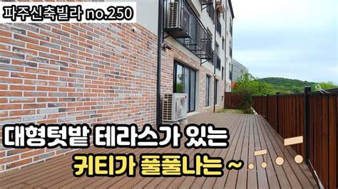 파주테라스빌라 대형텃밭테라스가 있는 정말예쁜집 알파룸시공 4룸가능~ 가전제품풀옵션 할인분양중 야당동신축빌라 파주신축빌라 No250 Youtube