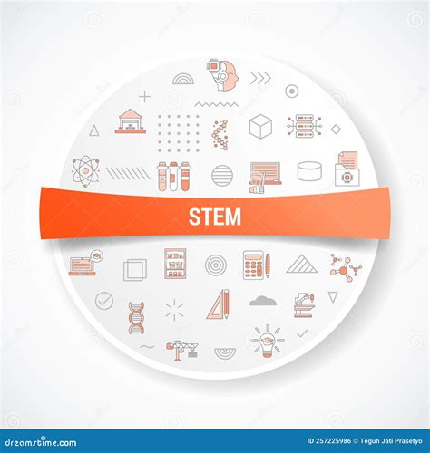 Stem Science Technology Engineering Math Concept With Icon Concept With