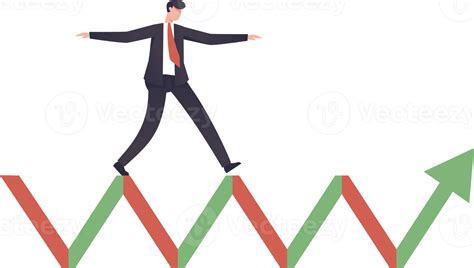 Financial Stock Market Volatility Rising And Falling Concept Stock