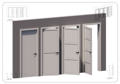 Parametric Door 1 4 Modules Revit Revitimport