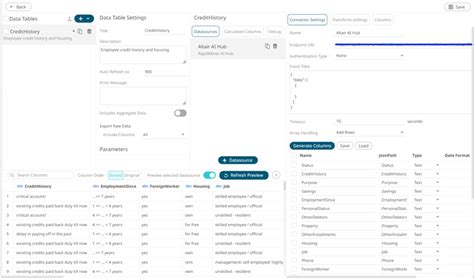 Adding A New Data Table Using The Workbook Internal Data Table Editor