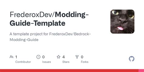 Github Frederoxdevmodding Guide Template A Template Project For Frederoxdevbedrock Modding