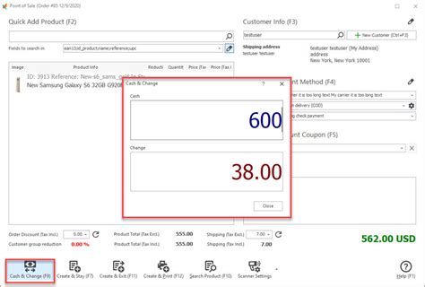 Creating Orders Via One Page Prestashop Pos Point Of Sale