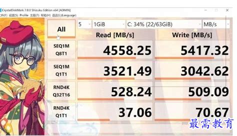 Crystaldiskmark水晶雫版 V8 16 0 Shizuku版 最需网 软件下载频道