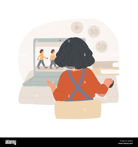 Video And Animation Class Isolated Cartoon Vector Illustration Online