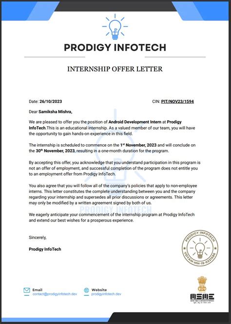 Samiksha Mishra On Linkedin Prodigyinfotech Androiddevelopment Internship