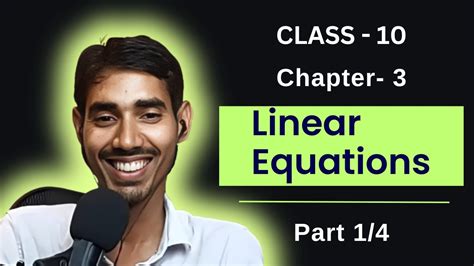 Class CBSE Linear Equations Explained YouTube