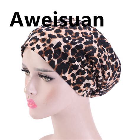 Aweisuan Cotton Baggy Hat Satin Lined Chemo Cap Double Layer Elastic