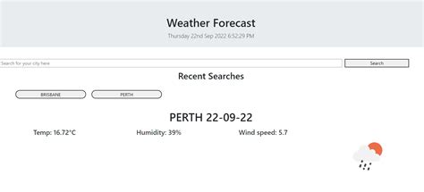 github mtchrrs weather dashboard sunny rainy who knows you can either look out the