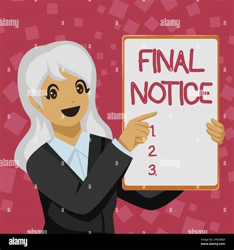 Writing Displaying Text Final Notice Business Concept Formal Declaration Or Warning That Action