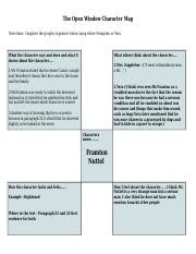 Copy Of The Open Window Character Map Docx The Open Window Character
