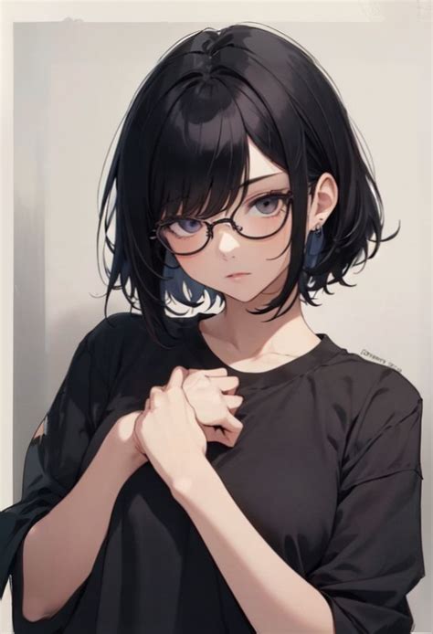 Short Black Haired Chibi Girl Short Black Haired Chibi Girl