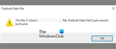 Outlook PST Cannot Be Found Says Office