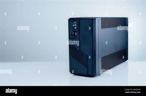 Uninterruptible Power Supply On White Background Backup Power Ups With Battery Ups With