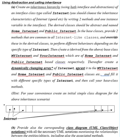 Solved Using Abstraction And Calling Inheritance A Create