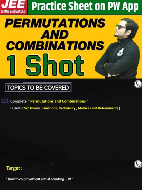 Permutations And Combinations In 1 Shot Part 01 Class Notes Pdf