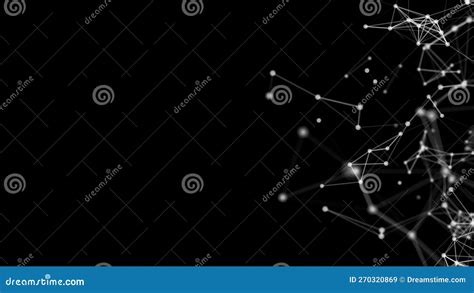 White Plexus On A Dark Background White Web Motion Design 4k White Abstract Objects On A Black