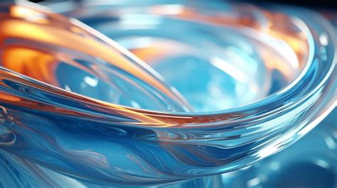 Premium Ai Image Cinema4d Renders Abstract Glass Textured Blue Gradients With Dynamic Lines