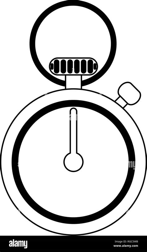 Timer Clock Symbol Isolated Black And White Stock Vector Image And Art Alamy